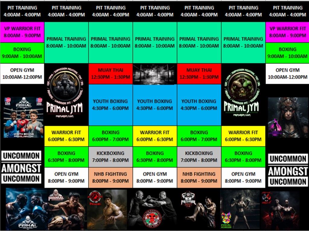 SCHEDULE | PRIMAL JIM
