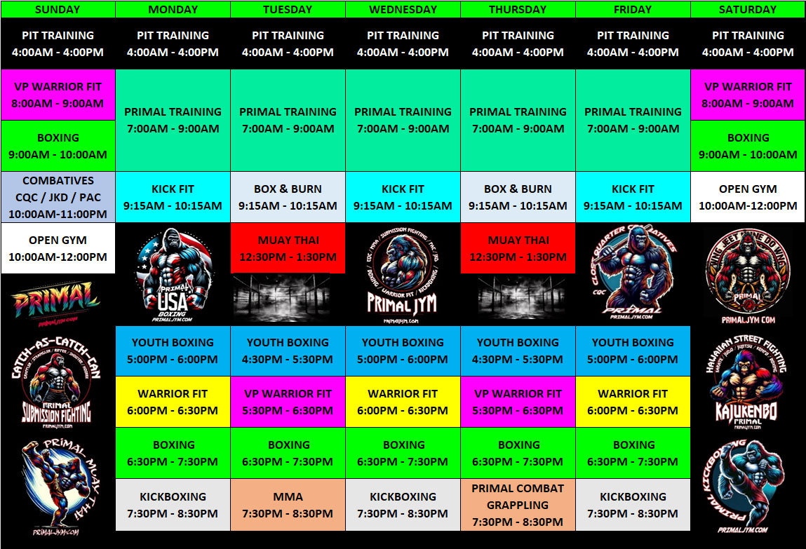 SCHEDULE | PRIMAL JIM
